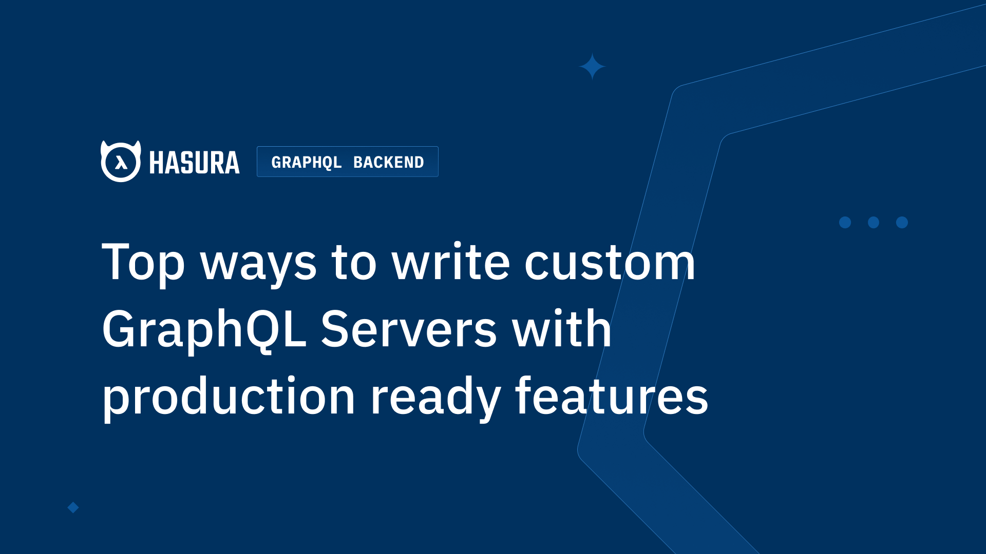Top ways to write a custom GraphQL Server