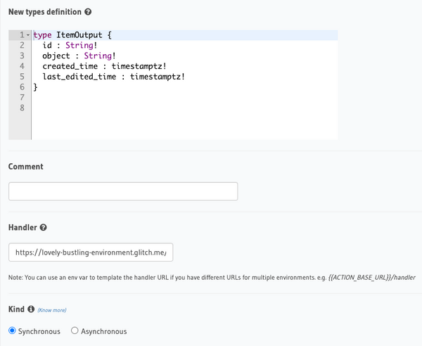 Creating a GraphQL API for Notion with Hasura Actions